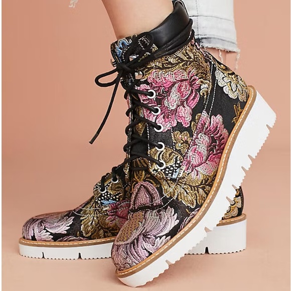 Shellys London | Shoes | Shellys London Erin Brocade Black And Pink ...